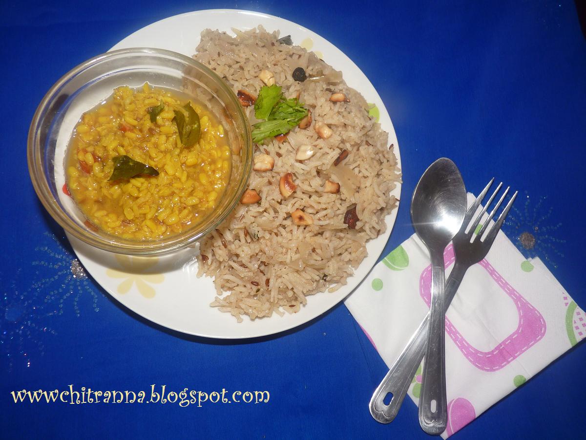 Chitranna: Jeera Rice/Cumin Rice