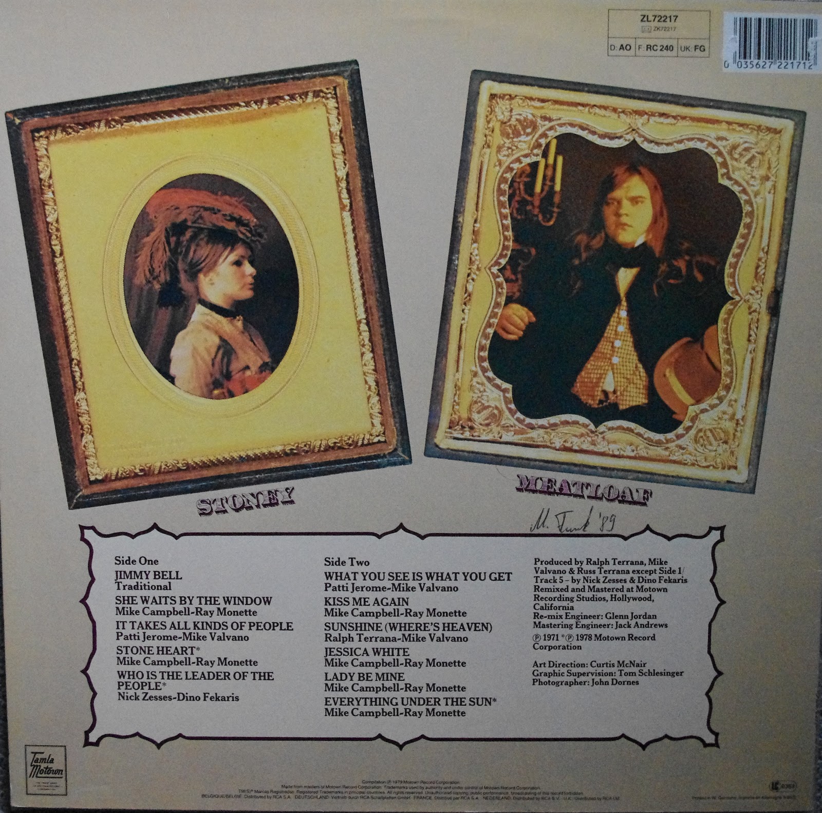 Meat Loaf - Vinyl, Singles 7"/12" and other stuff: STUDIO ALBUMS ...