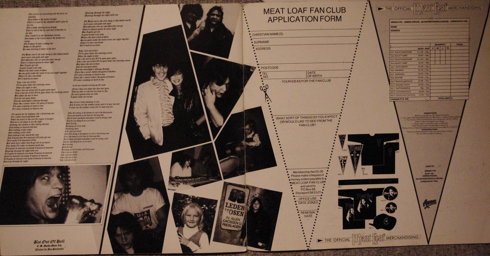 Meat Loaf - Vinyl, Singles 7"/12" and other stuff: Tour Program ---- 1984