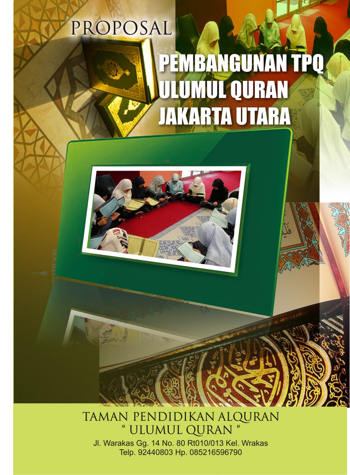 DESAIN COVER PROPOSAL PEMBANGUNAN TPQ by "desain gratis" ~ desain corel ...