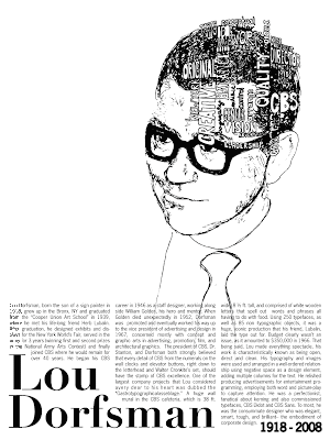 Nome Alone: Lou Dorfsman Poster. 15x20.