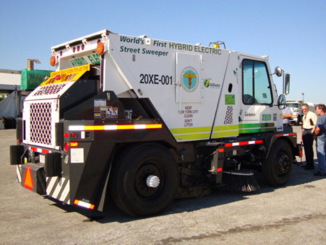 Hybrid Cars motorized street sweeper, World's First - Easy to Share