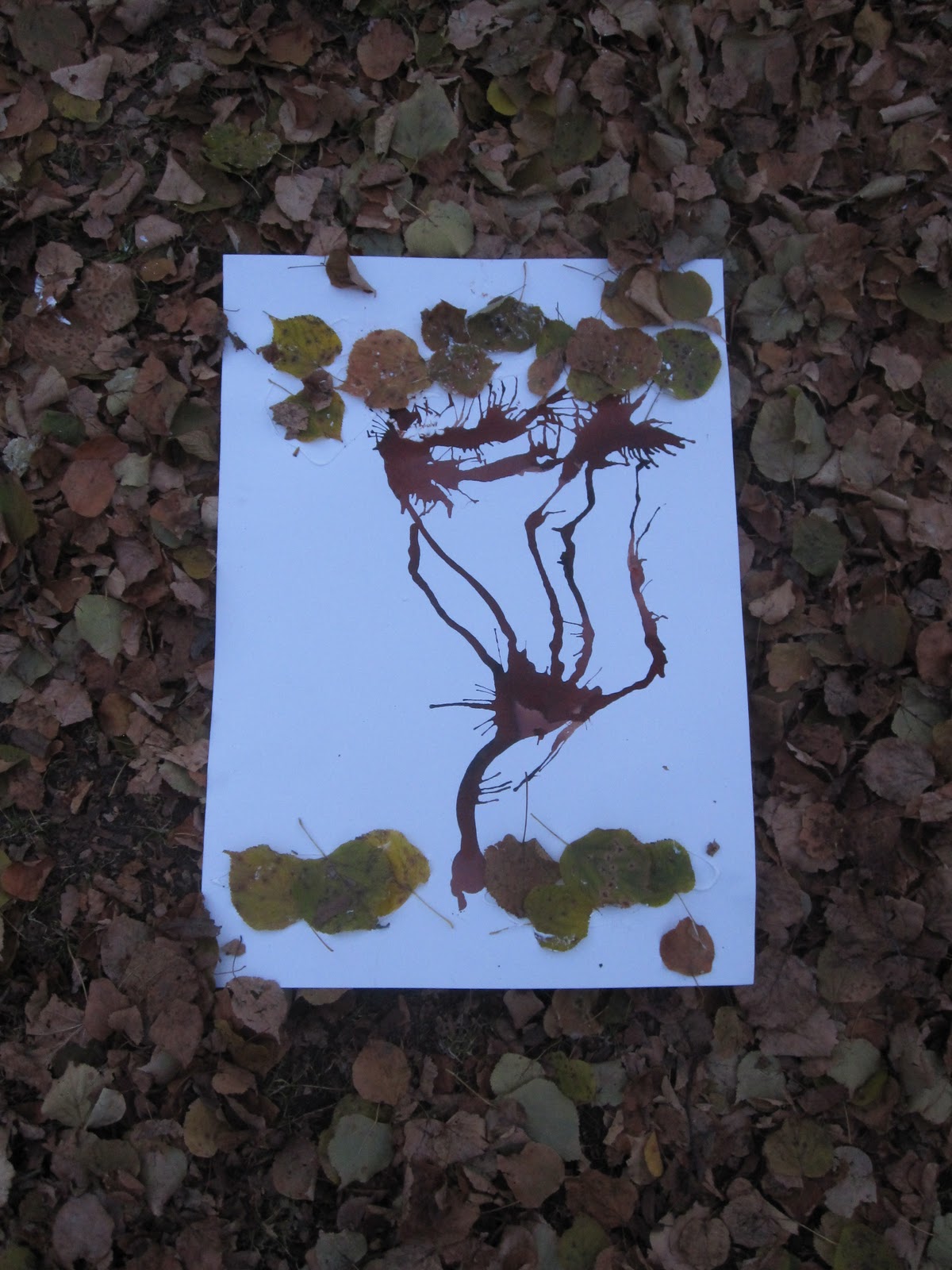 Parenting in Prague: Blown-Ink Fall Trees