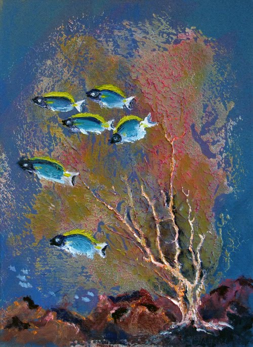 Lori's Stormy Art and Daily Paintings: Daily Painting 1156 Six Blue ...