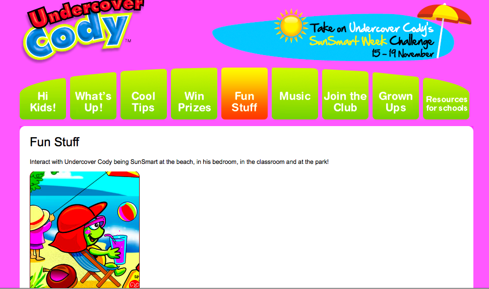 The Aquarium: SunSmart children at Hoon Hay School