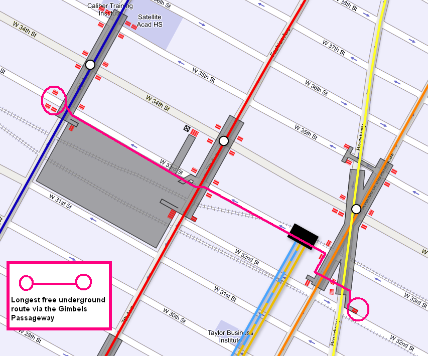 New York - History - Geschichte: Gimbel's Passageway