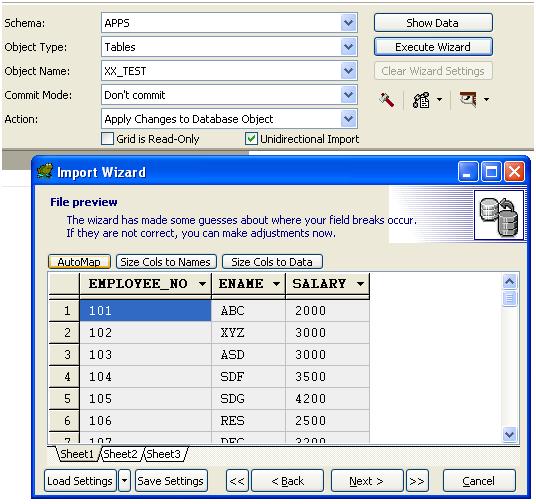 Oracle Database And Oracle Applications Loading Data From Excel To Oracle Tables Using Toad