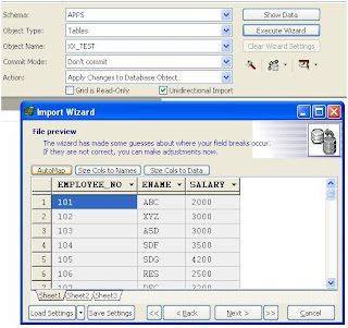 Oracle Database and Oracle Applications: Loading Data from Excel to ...