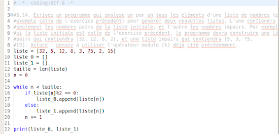 Python Fr: Cinq exercices sur les tableaux