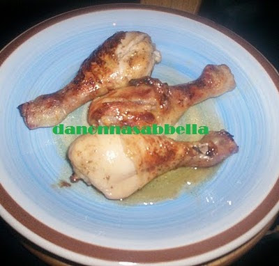 Da nonna 'Sabbella: FUSELLI DI POLLO CON SUCCO D'ARANCIA, MIELE E COGNAC