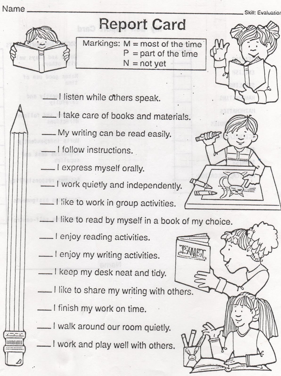 ELEMENTARY SCHOOL ENRICHMENT ACTIVITIES REPORT CARDS elementary-school-enrichment-activities-report-cards