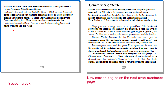 Section Breaks: Create or Insert, Delete, Control, Format, Cut, Copy, Paste, Save and Reuse as ...
