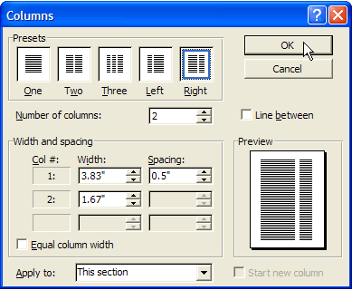 Create Newsletter-Style Columns
