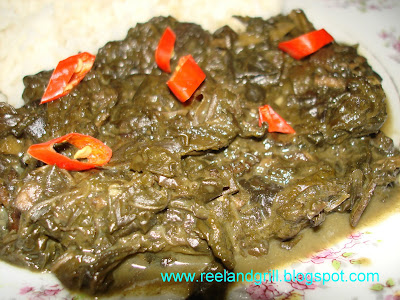 Laing (Taro Leaves Cooked in Coconut Milk) by Reel and Grill