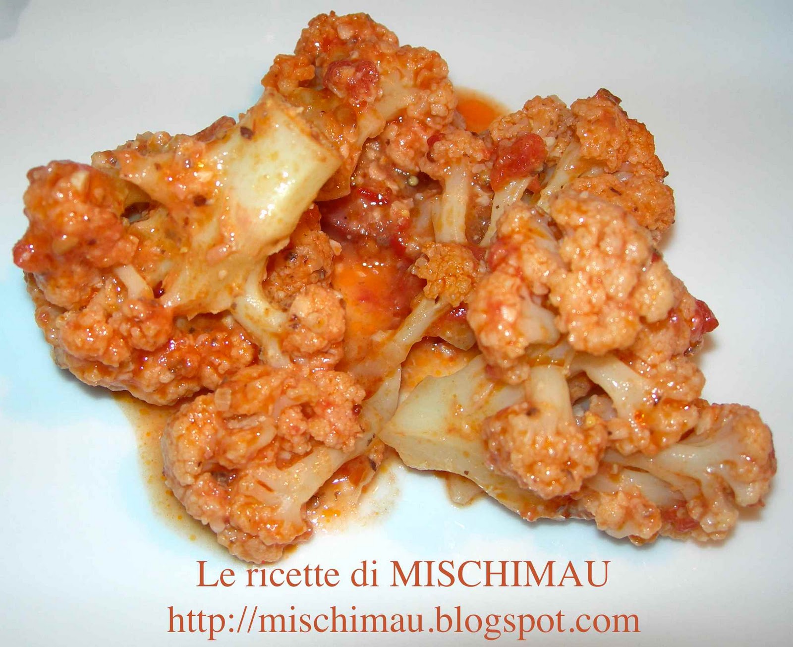 Le ricette di MISCHIMAU: Stufato di cavolfiore