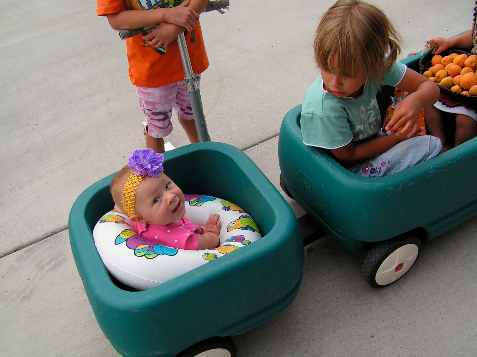 Our Life...: Baby Stats, Tubes-n-Wagons