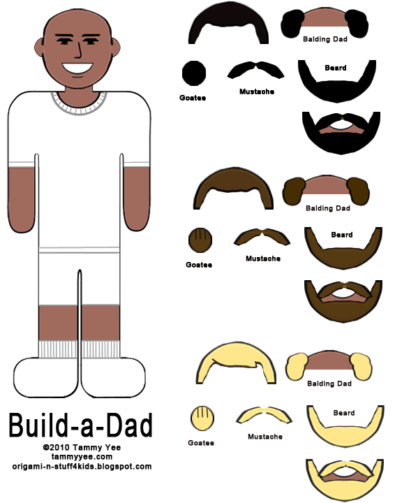 Origami n' Stuff 4 Kids: Father's Day: Build-A-Dad Page 1
