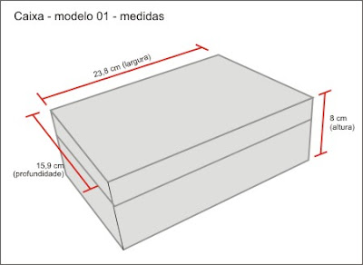 Caixas Artesanais: Dimensões da caixa