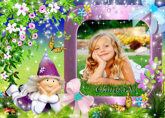 Funny Children Frame - Cute Girl - Zisya Art