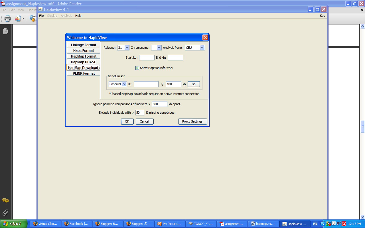 Bergerchees: Haploview
