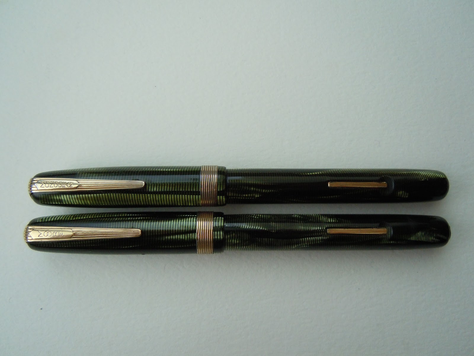 old fountain pens just for fun: TWO IDENTICAL pens: one MOORE pen and a ...