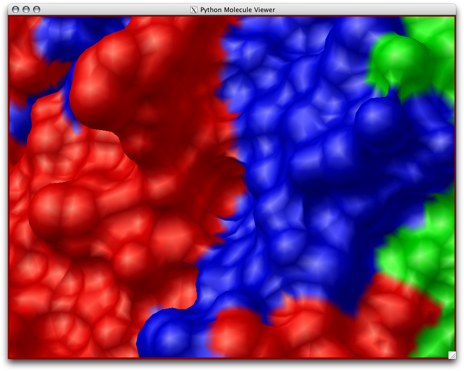 Python Molecular Viewer Distinct Molecular Surfaces Per Chain