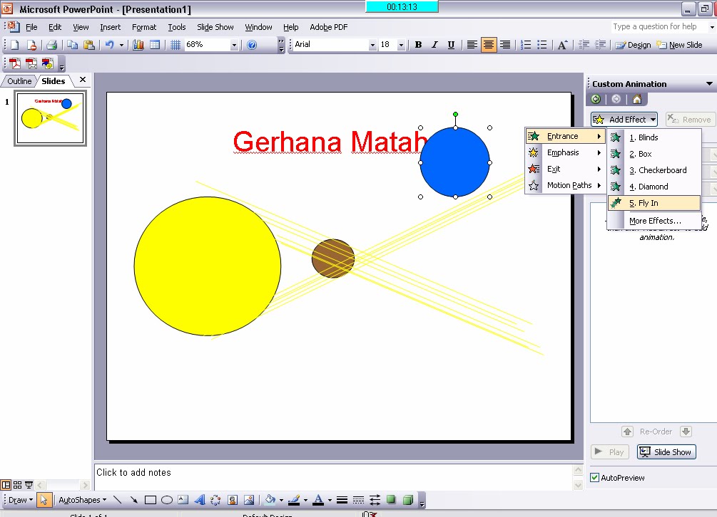 fieyhaniezz: tutorial membuat animasi gerhana matahari