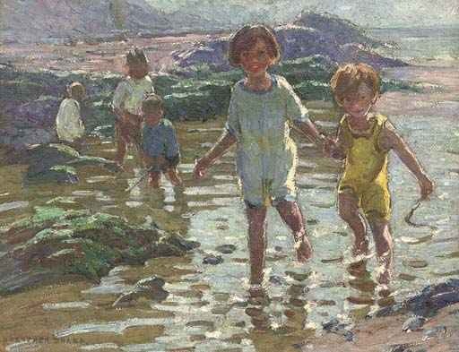 British Art: Dorothea Sharp - Children paddling