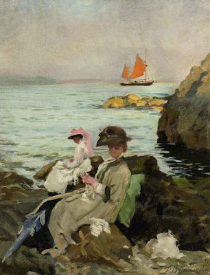 British Art: Thomas Benjamin Kennington - Amongst the Rocks