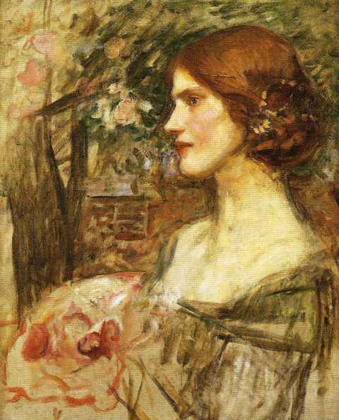 Pre Raphaelite Influenced Art: John William Waterhouse - Study of a ...