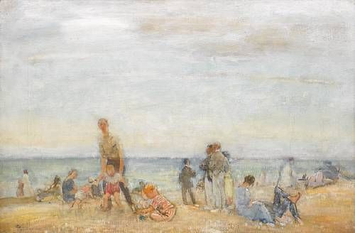 British Art: (Sir) Walter Westley Russell - Beach scene
