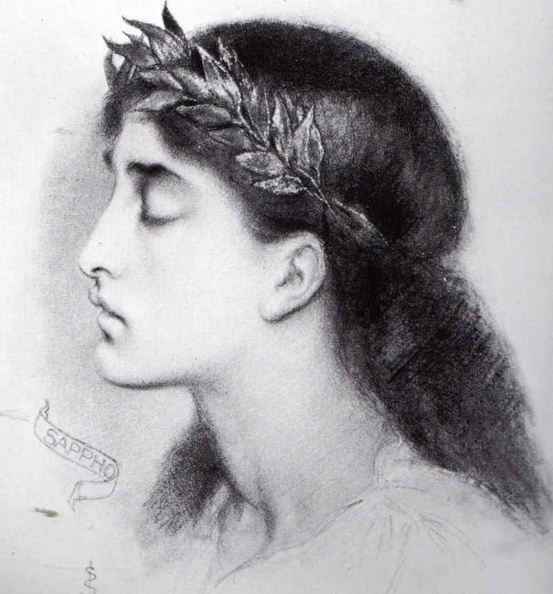 Pre Raphaelite Art: Simeon Solomon - Head of Sappho