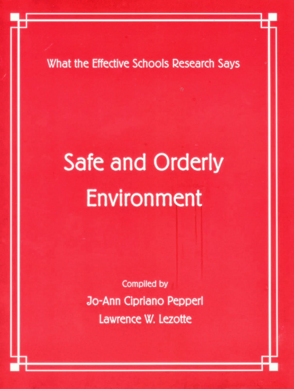 Novedades Biblioteca RHC: Safe and orderly environment