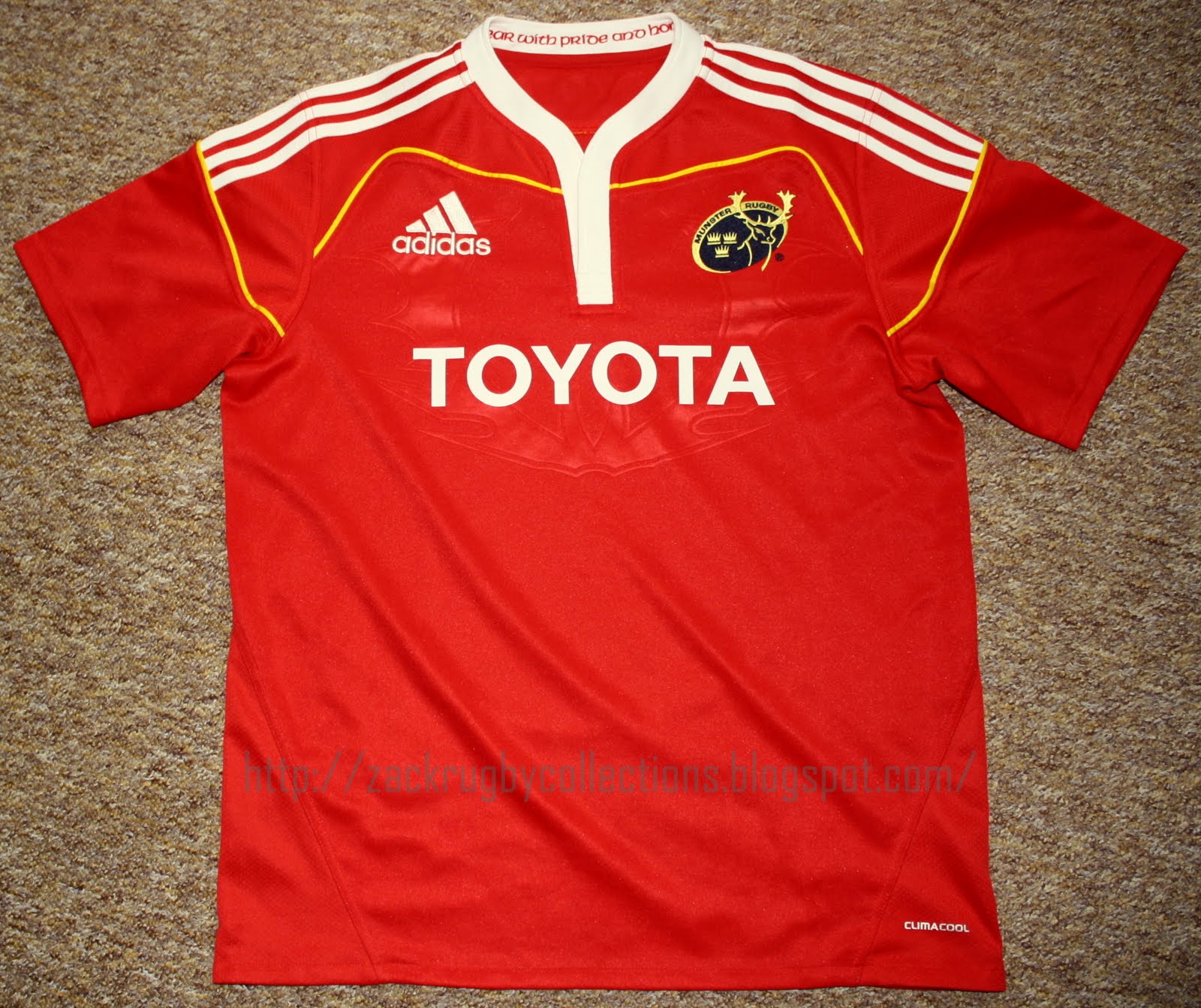 ZackRugby Collections®: Munster Pro Home 2009/2012 SS Rugby Jersey