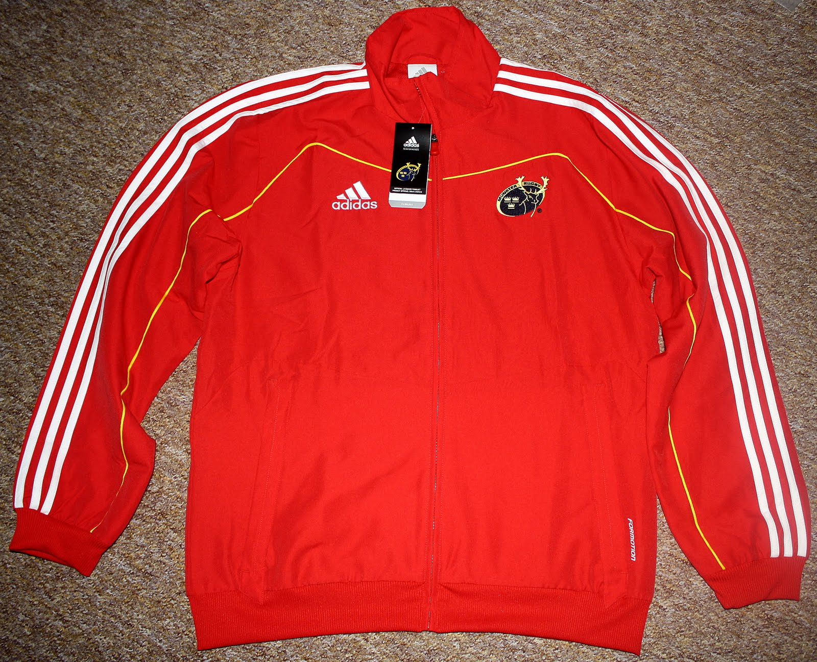 ZackRugby Collections®: Munster Player Adidas Formotion Rugby Track Suit
