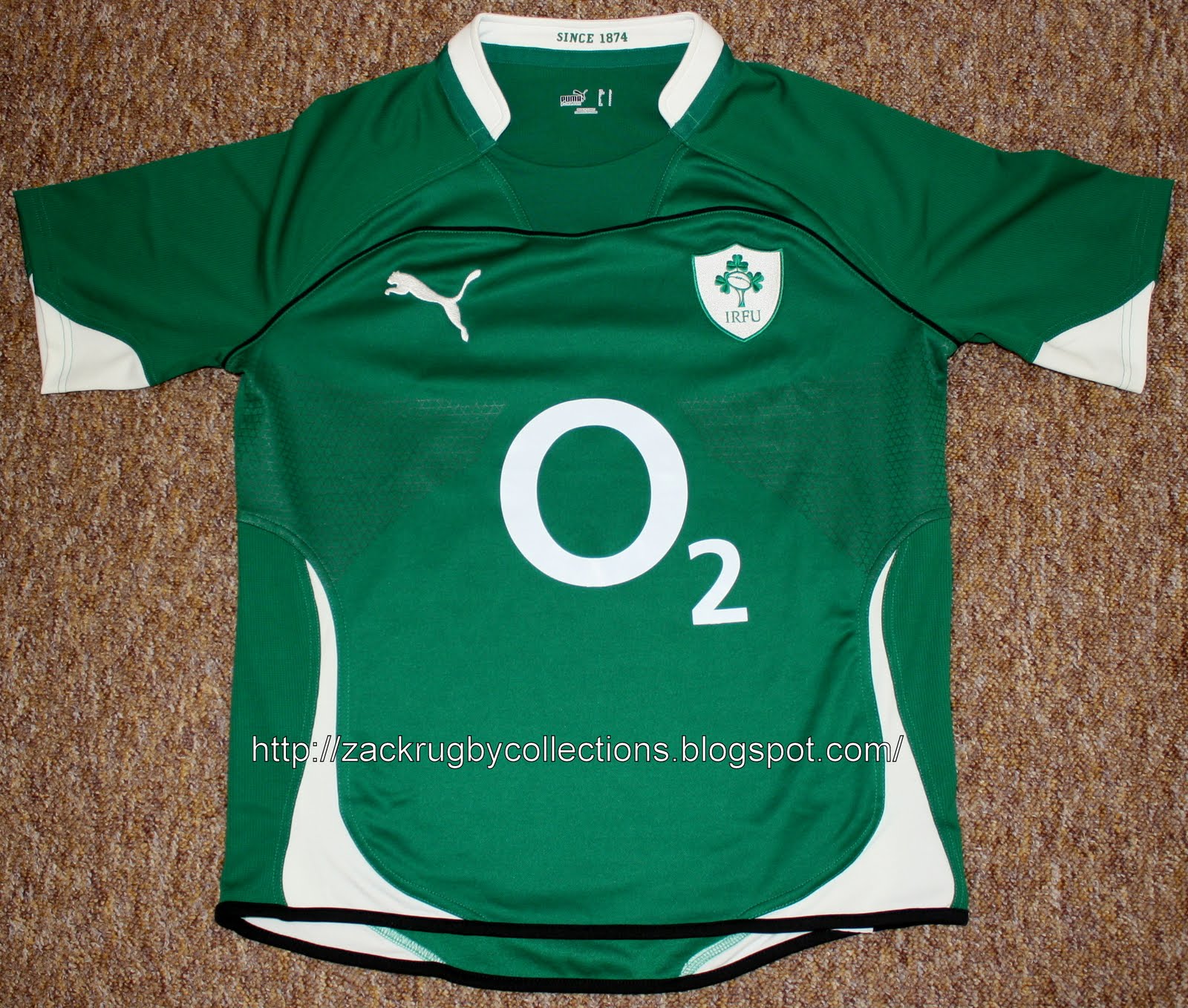 ZackRugby Collections®: Ireland (IRFU) SS Pro Home 2010/2011 Rugby Jersey