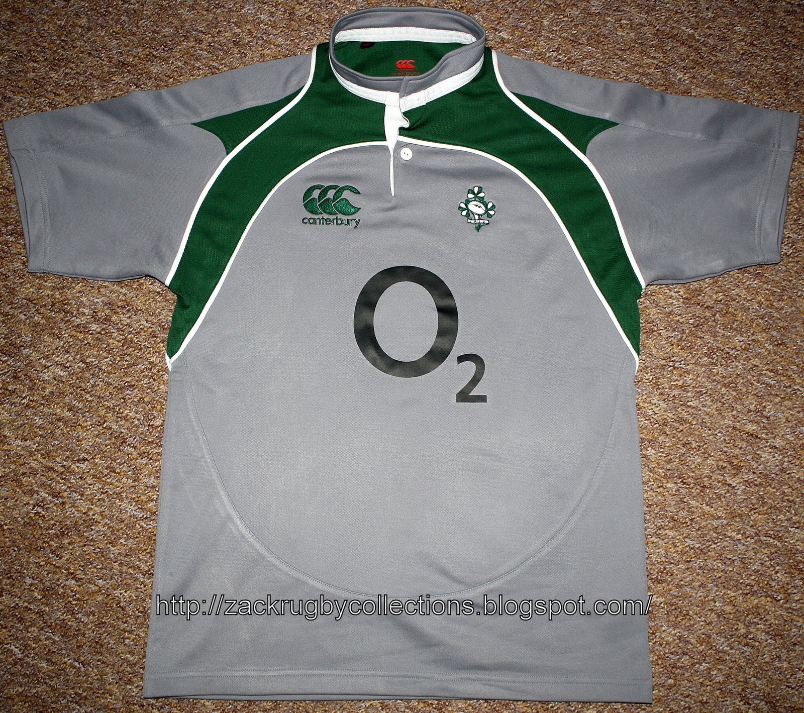 ZackRugby Collections®: Ireland Training 2007/2008 SS Rugby Jersey