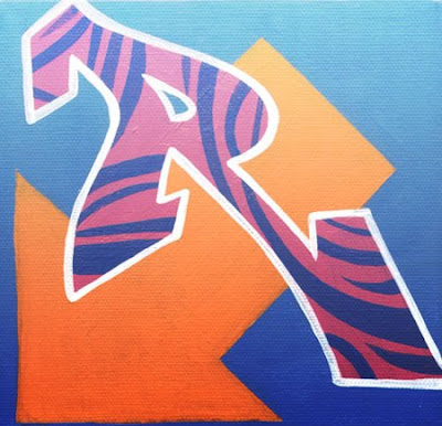 graffiti body painting tattoo: Design Graffiti Alphabets Letter R