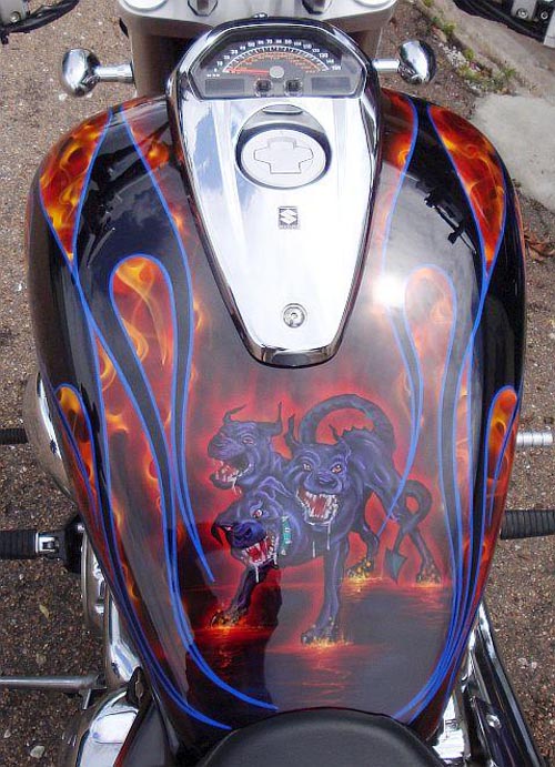 Cerberus Motorcycle Paint Airbrush Graphic | Car Modification 2011