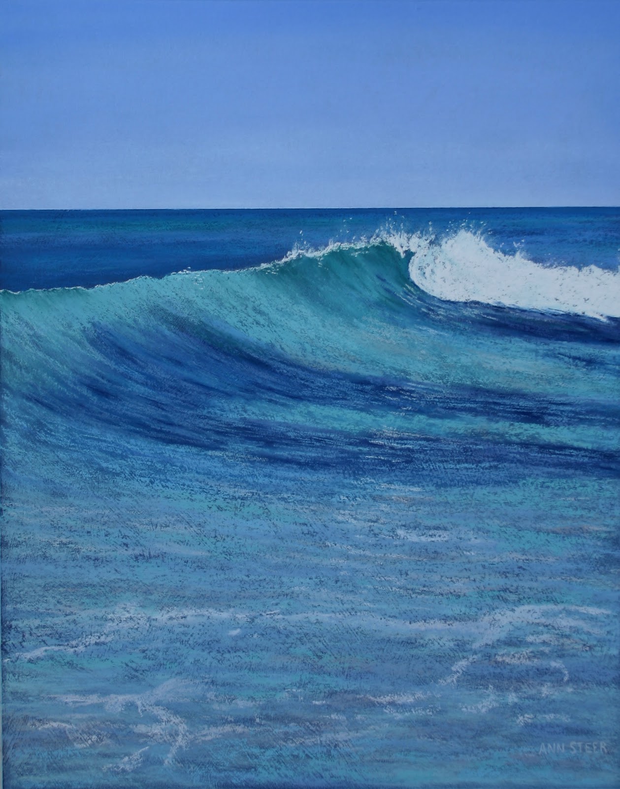 Ann Steer Gallery - Beach Paintings and Ocean Art: Breaking Wave