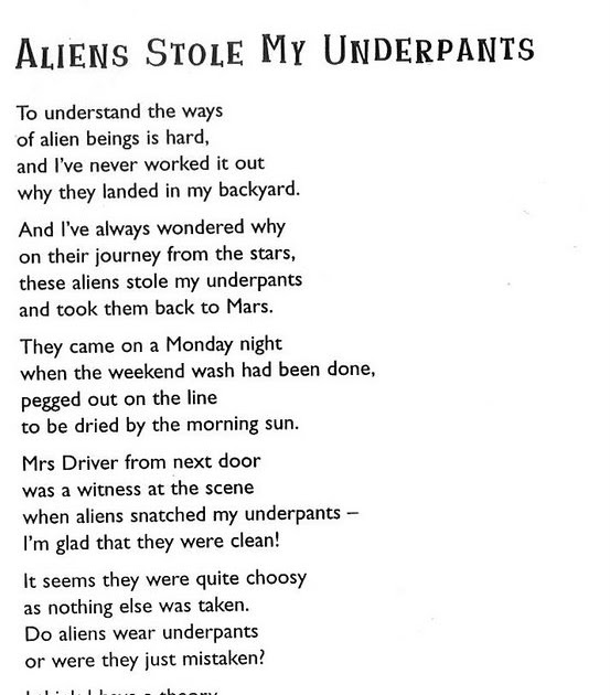 Hanham High School - Funny Books Blog: Aliens Stole My Underpants