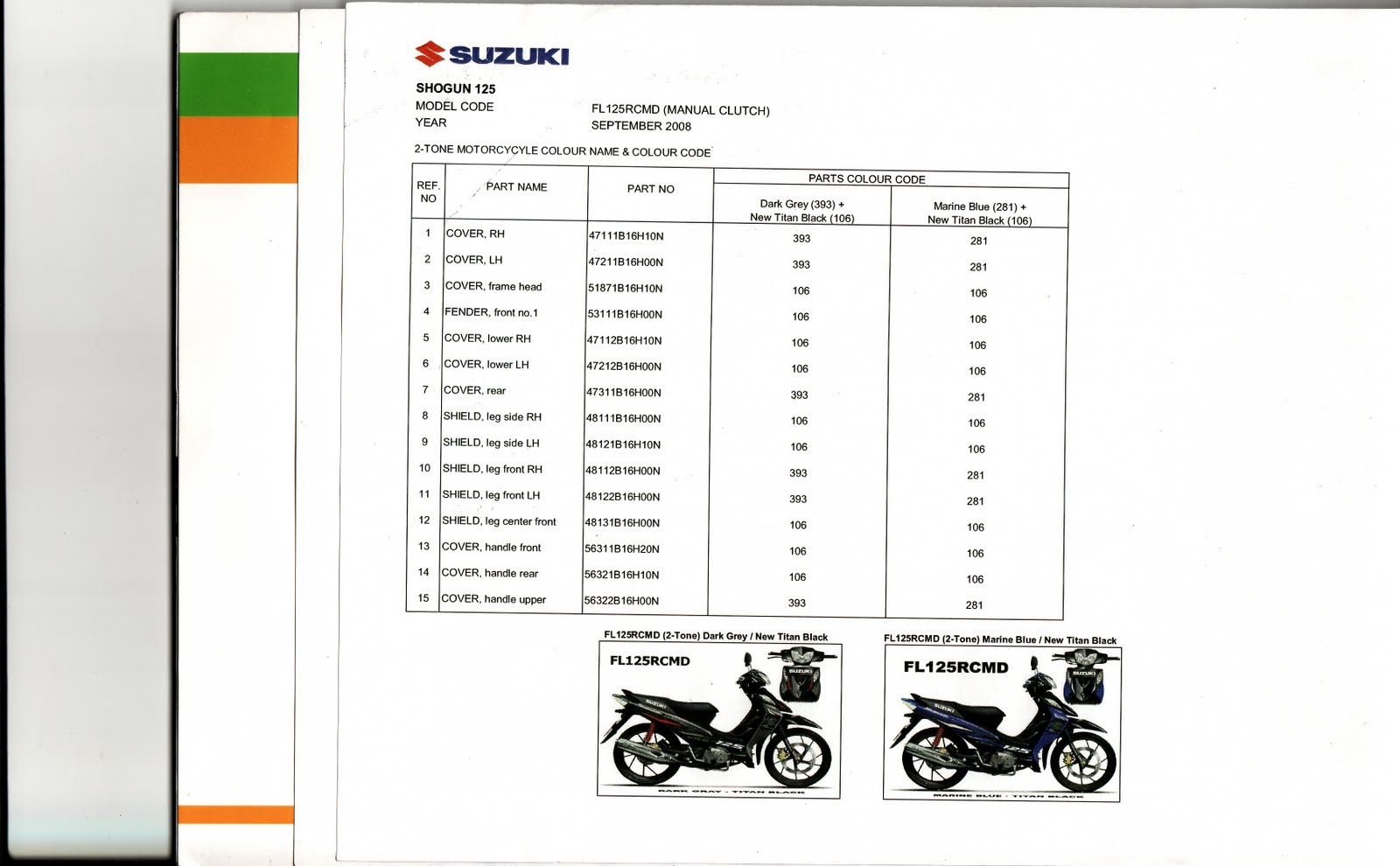 shogun rr/ sp: katalog shogun rr.sp