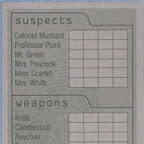 clue characters, clue weapons and clue rooms