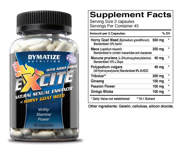 SUPLEMENTOS DEPORTIVOS: Excite Male Performance