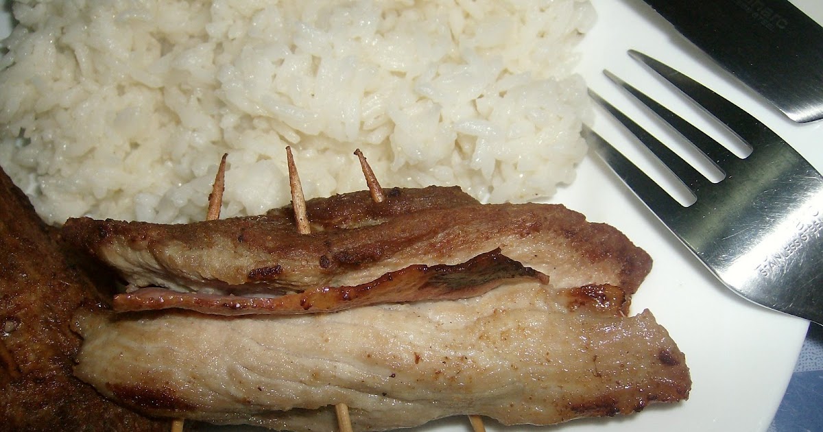 Febras enroladas com bacon | Receitas da Piteca