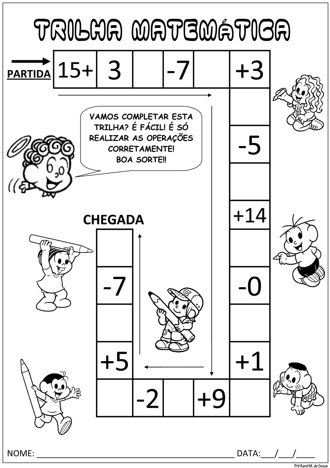 Caixa de Brinquedos: trilha matemática
