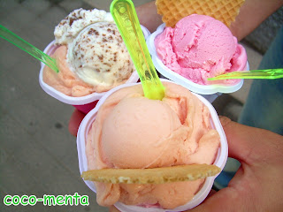 Mordiscos de Coco: Helado de chicle y Helado de nubes de fresa