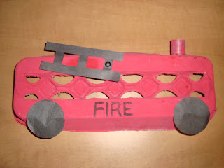 itmom: Egg Carton Fire Truck