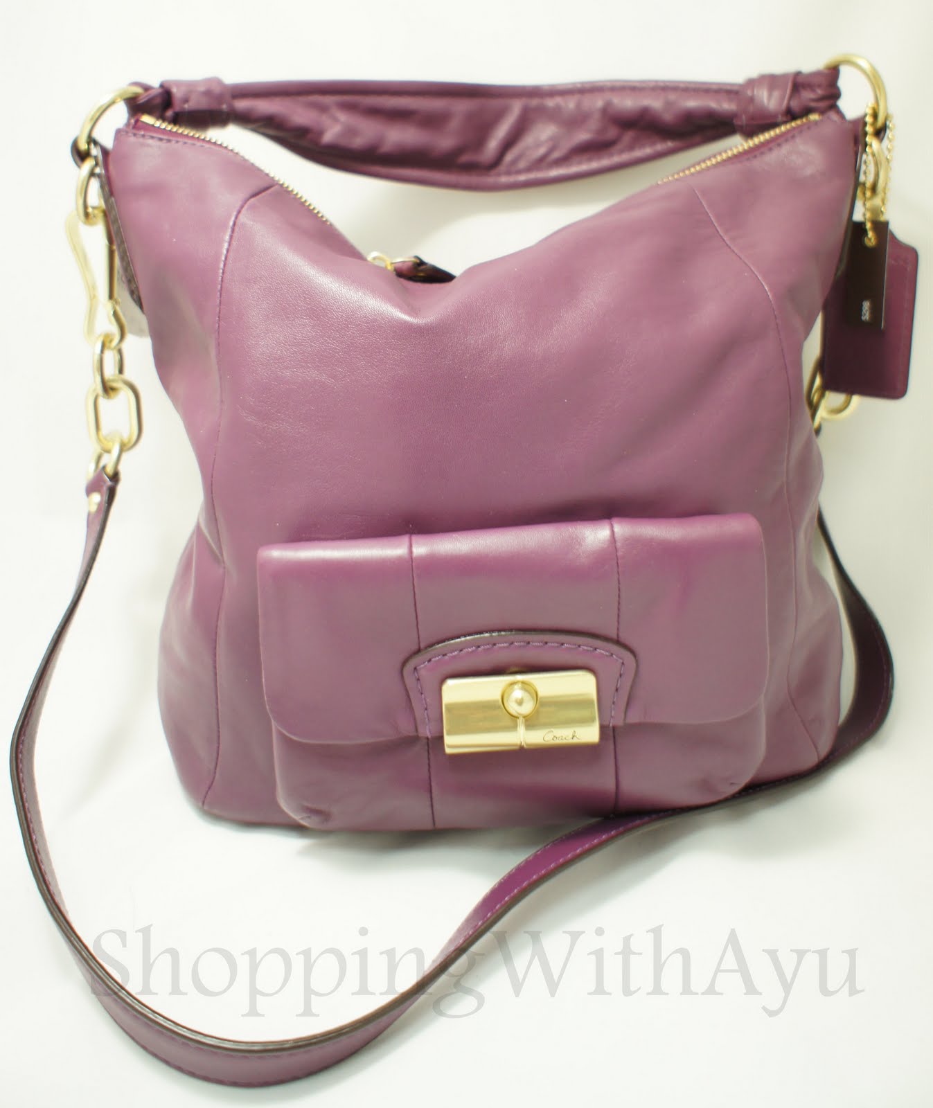 Shopping With Ayu: COACH Kristin Leather Hobo Style 14783 in Raisin