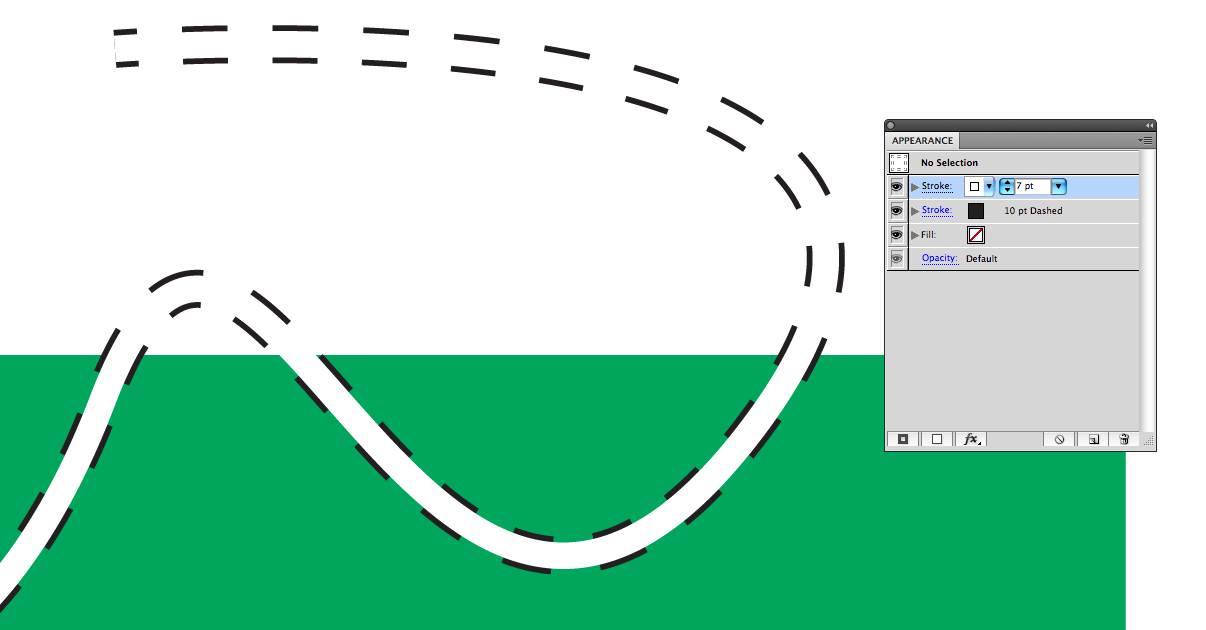 Fashion CAD Tips: Using the Appearance panel to make a dashed line